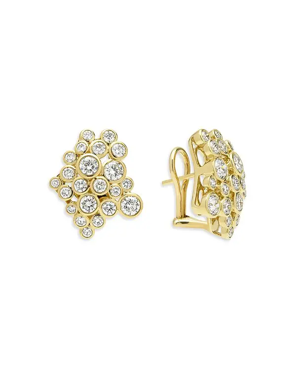 Lagos 18k Yellow Fizz Diamond Cluster Earrings - Gold