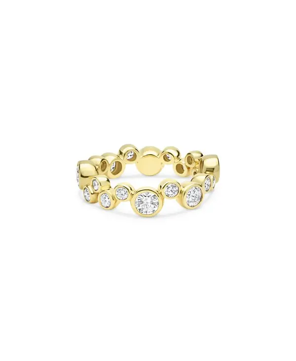 Lagos 18k Yellow Fizz Diamond Bubble Stack Ring