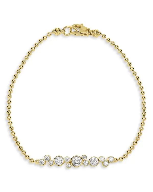 Lagos 18k Yellow Fizz Diamond Bezel Bracelet - Gold
