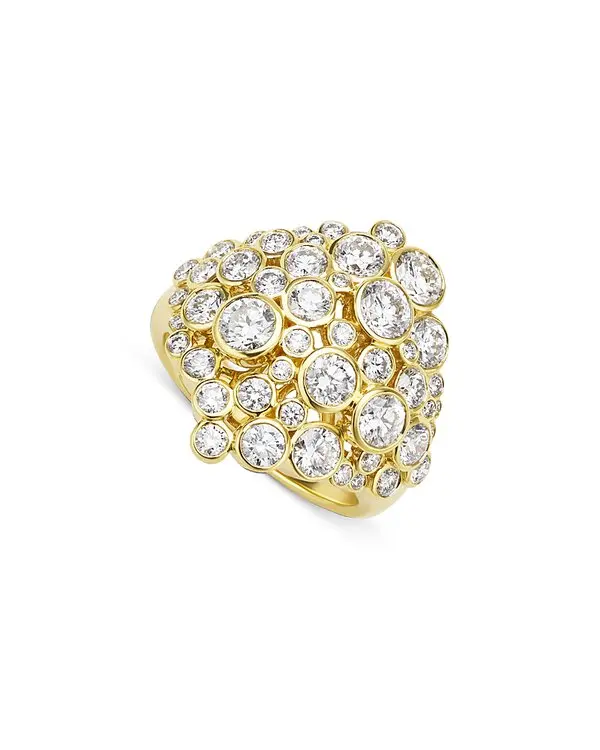 Lagos 18k Yellow And Diamond Fizz Cluster Statement Ring - Gold