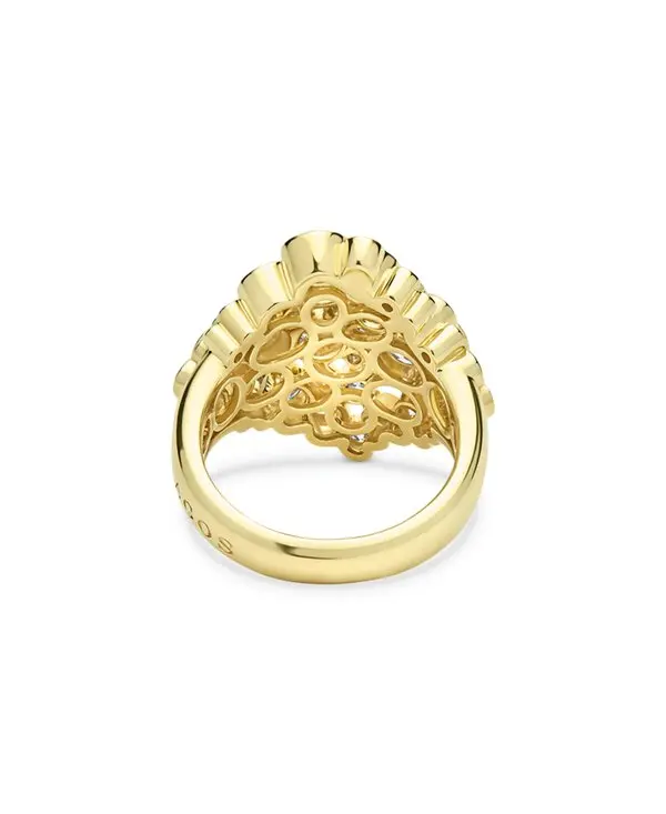 Lagos 18k Yellow And Diamond Fizz Cluster Statement Ring
