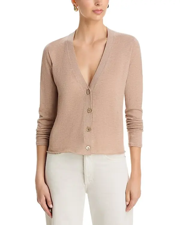 Majestic Filatures V-neck Cashmere Cardigan - Cord Chine