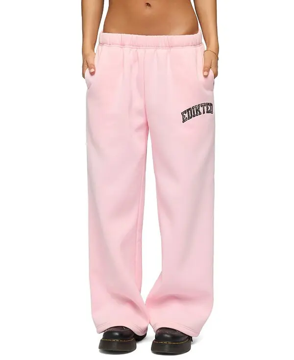 EDIKTED Camo Crush Sweatpants - Light-pink