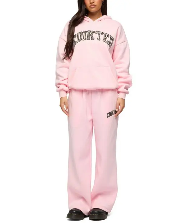 EDIKTED Camo Crush Sweatpants - Light-pink