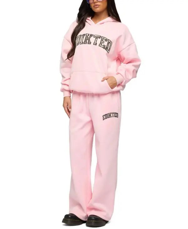 EDIKTED Camo Crush Sweatpants - Light-pink