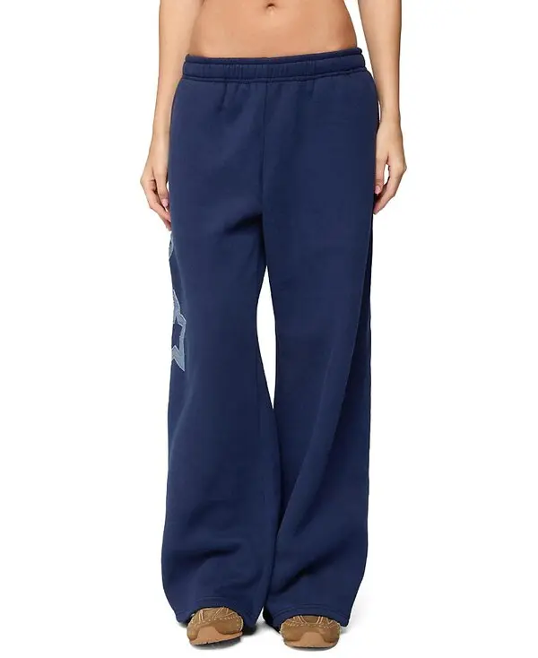 EDIKTED Straight Leg Sweatpants - Navy