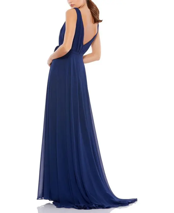 Mac Duggal Ieena Collection Sleeveless Chiffon Gown - Midnight