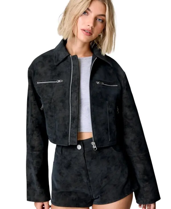Nasty Gal Distressed Faux Leather Hotpants
