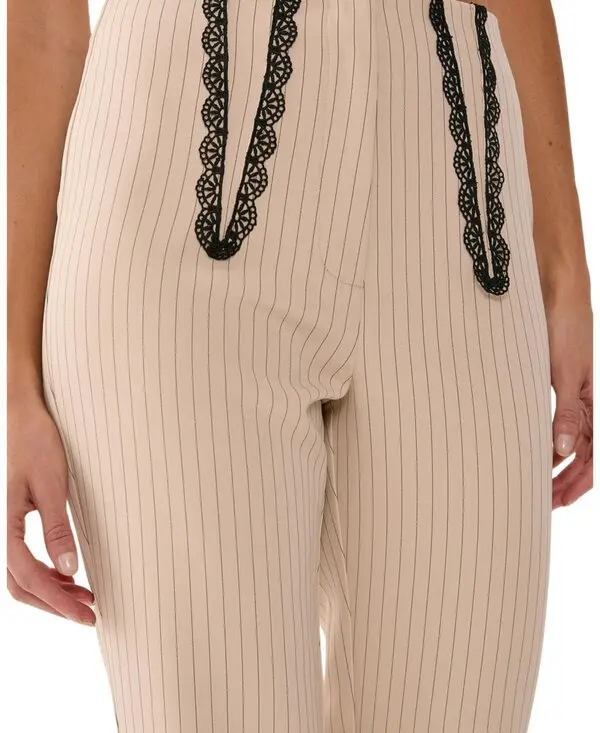 Nasty Gal Lace Trim Flared Trousers