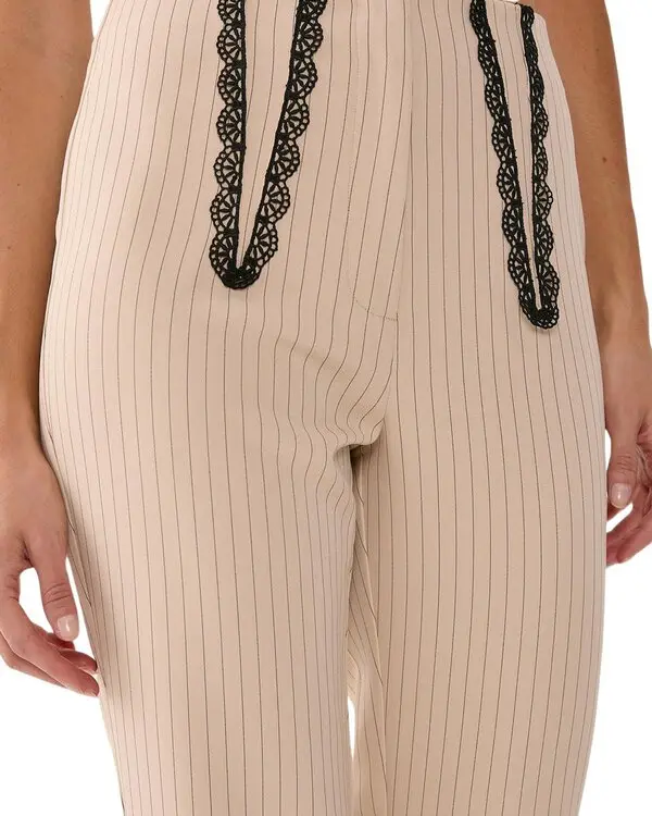 Nasty Gal Lace Trim Flared Trousers