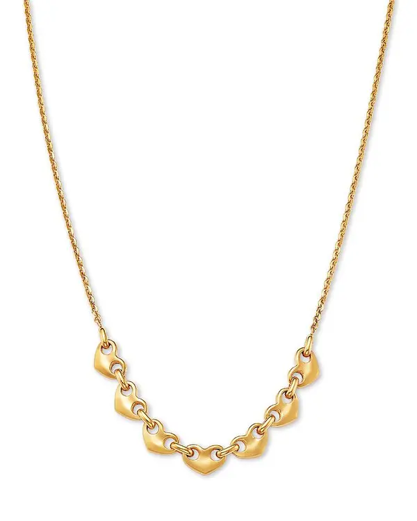 Bloomingdale'S Heart Link Collar Necklace In 14k Yellow - Gold