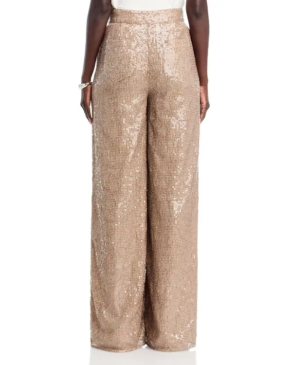 TOCCIN Suri Sequin Wide-leg Pants