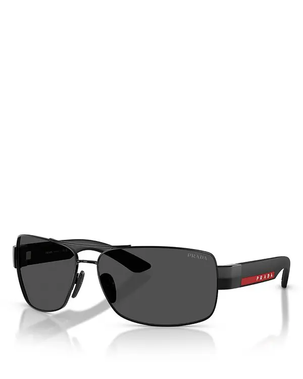 Prada Linea Rossa Wraparound Sunglasses - Black