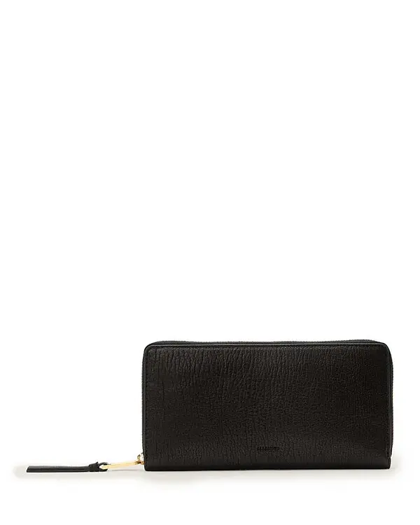 ALLSAINTS Small Leather Travel Wallet - Black