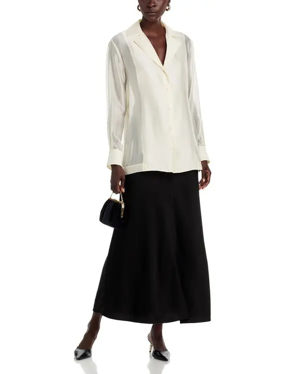 Rue Sophie Notch Lapel Drawstring Top