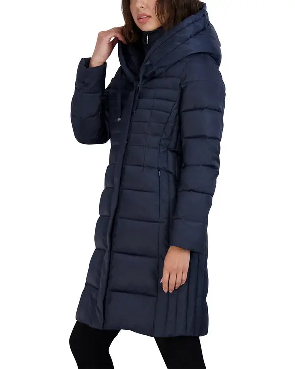 Tahari Casey Hooded Puffer Coat - Galaxy