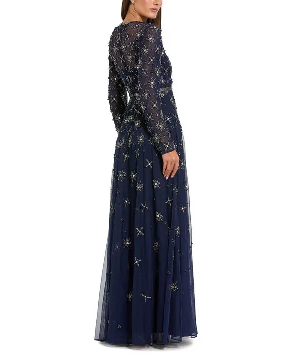 Mac Duggal Crystal Embellished Evening Gown
