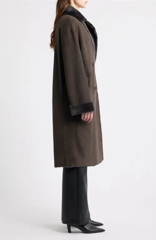 HISO Elle Reversible Genuine Shearling Coat
