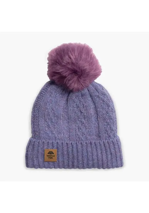 Turtle Fur Lindsey Pom Beanie - Amethyst