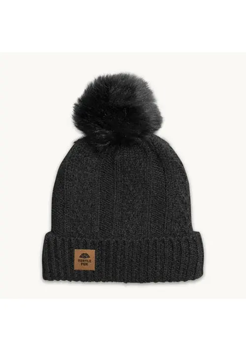 Turtle Fur Lindsey Pom Beanie - Black