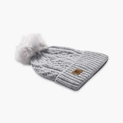 Turtle Fur Lindsey Pom Beanie - Smoke