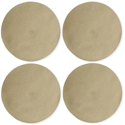 TAG Elegant Woven Placemats For Stylish Dining Experience - Beige