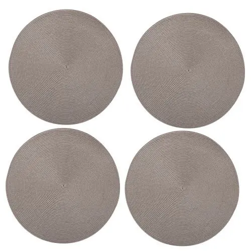 TAG Elegant Woven Placemats For Stylish Dining Experience - Gray