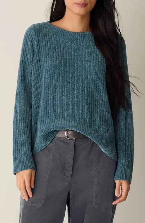 Eileen Fisher Chenille Rib Sweater - Sea Spray
