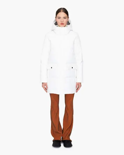 QUARTZ CO. Chloe Hooded Winter Jacket - Ivory