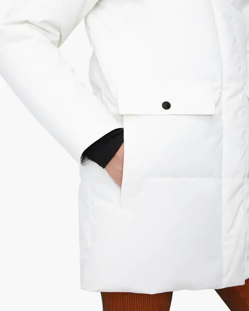 QUARTZ CO. Chloe Hooded Winter Jacket - Ivory