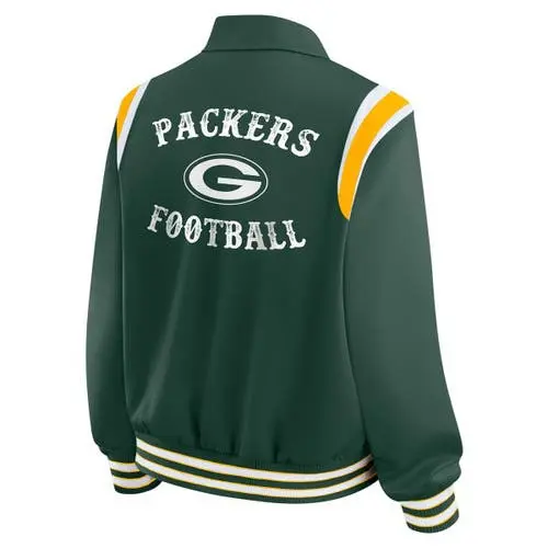 WEAR BY ERIN ANDREWS Varsity Lightweight Full-snap Jacket