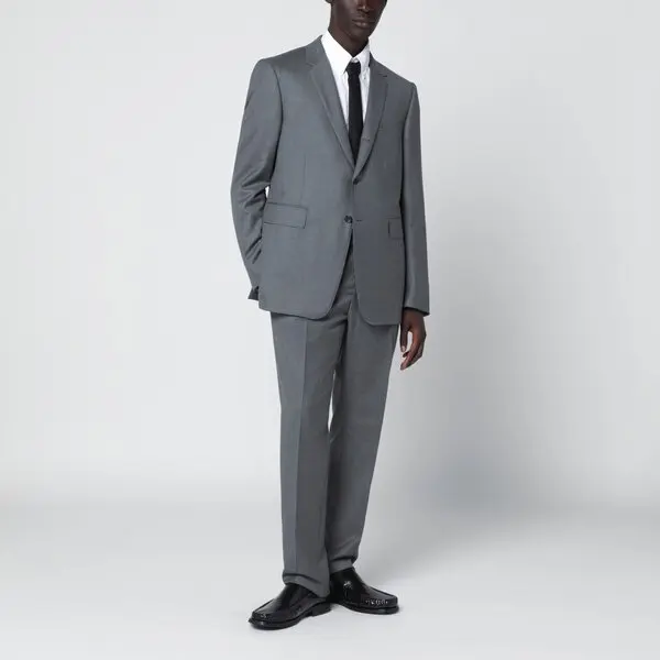 Thom Browne Single-breasted Wool Jacket - Grey