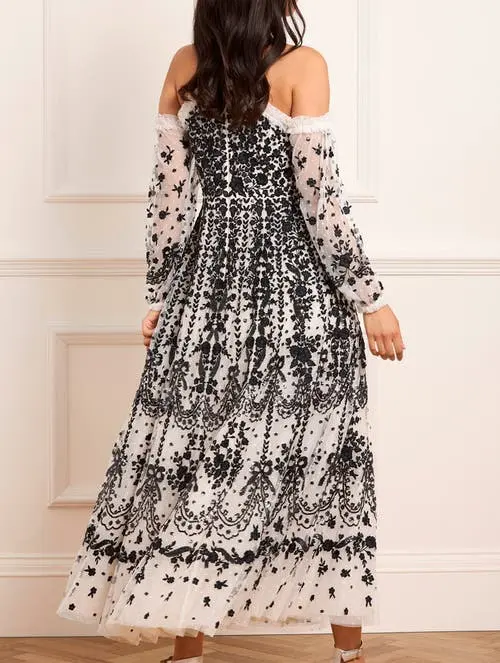 NEEDLE & THREAD Adeline Off-shoulder Ankle Gown