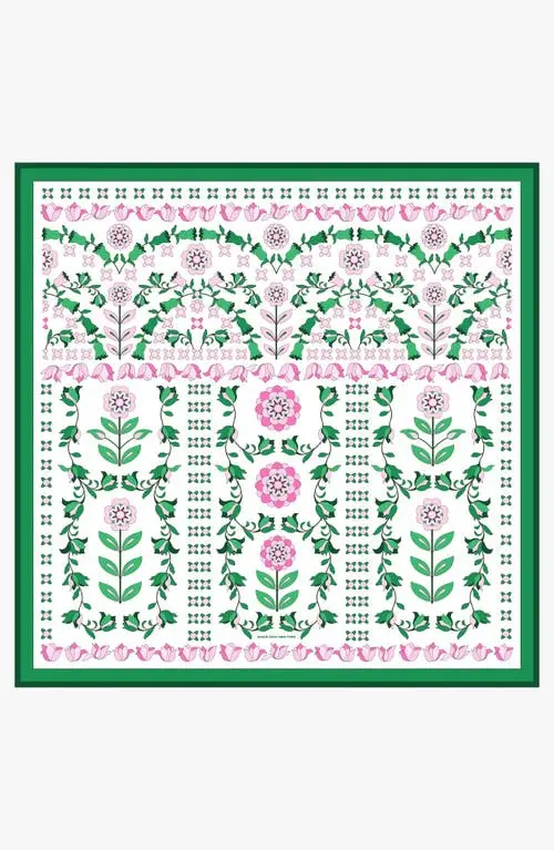JESSIE ZHAO NEW YORK Ivy Parterre Double Sided Silk Scarf - Green