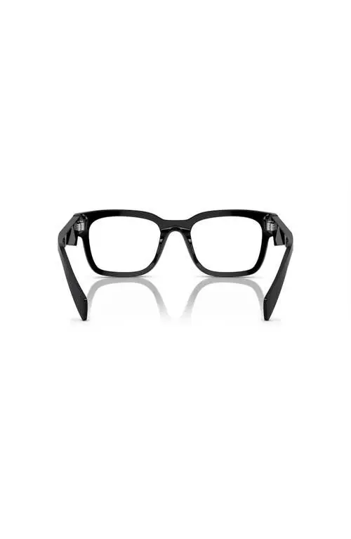 Prada 53mm Rectangle Eyeglasses - Black