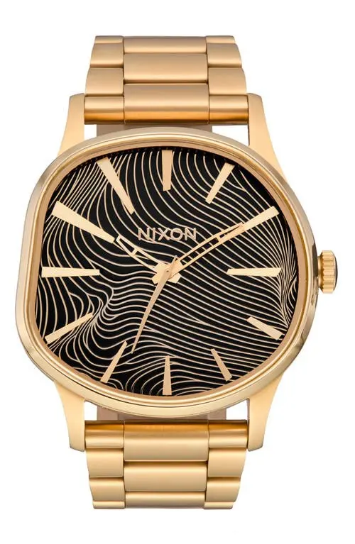 Nixon Sentry 4th Dimension Bracelet Watch - 4th Dim Gold/black