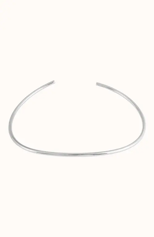 JOIANA JEWELRY Neck Cuff Necklace - White Silver