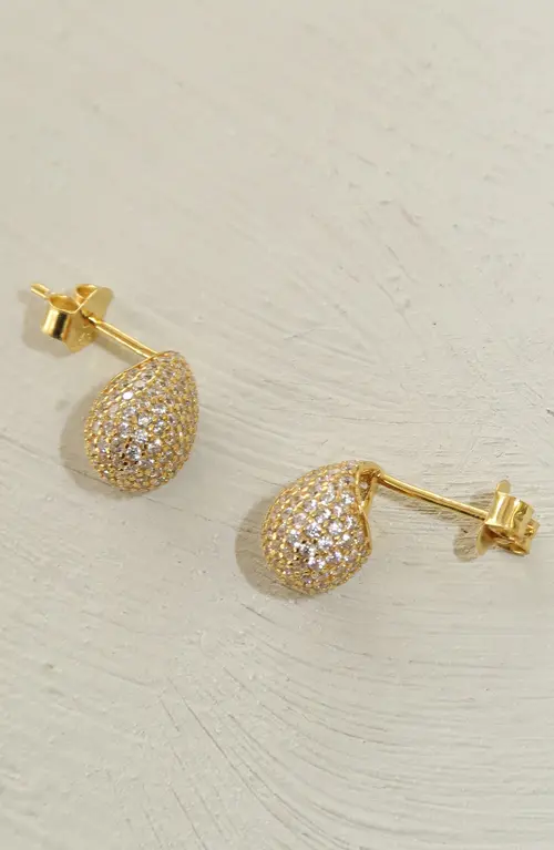JOIANA JEWELRY Pave Zirconia Drop Earrings