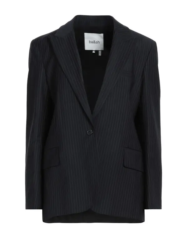 Ba&sh Midnight Pinstriped Blazer