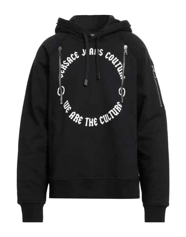 Versace Cotton Fleece Hooded Sweatshirt With Logo