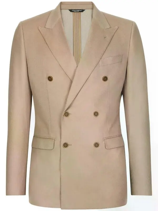 Dolce & Gabbana Double-breasted Peak Lapel Jacket - Neutrals