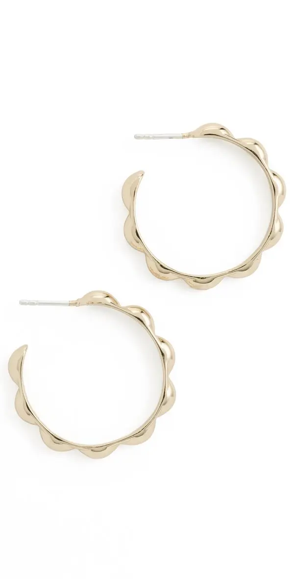 SOPHIE BLAKE Selena Scalloped Hoop Earrings - Gold