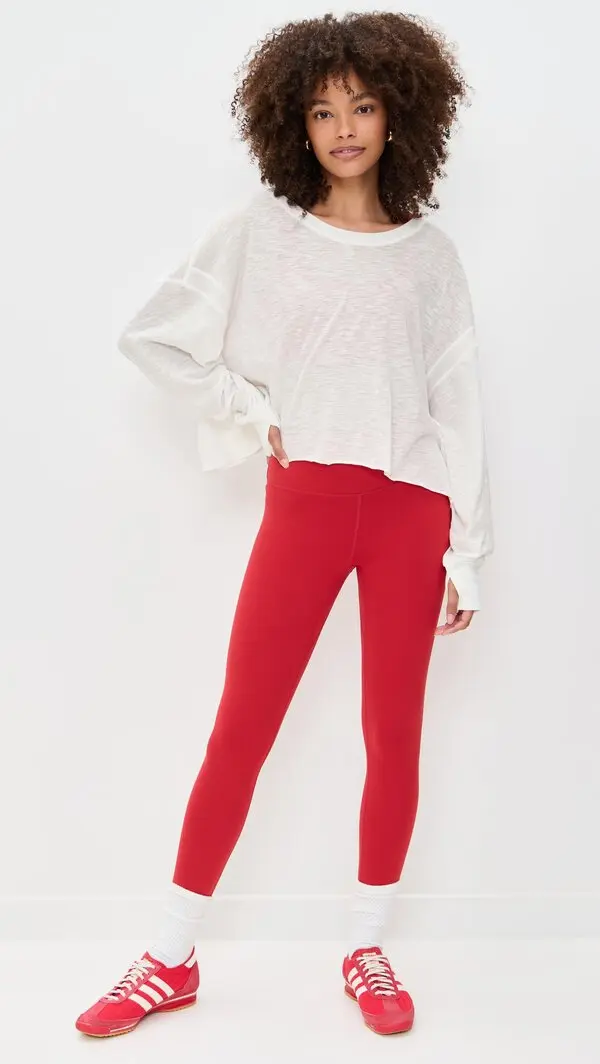 Free People Layer Tee With Cutout Detail - White