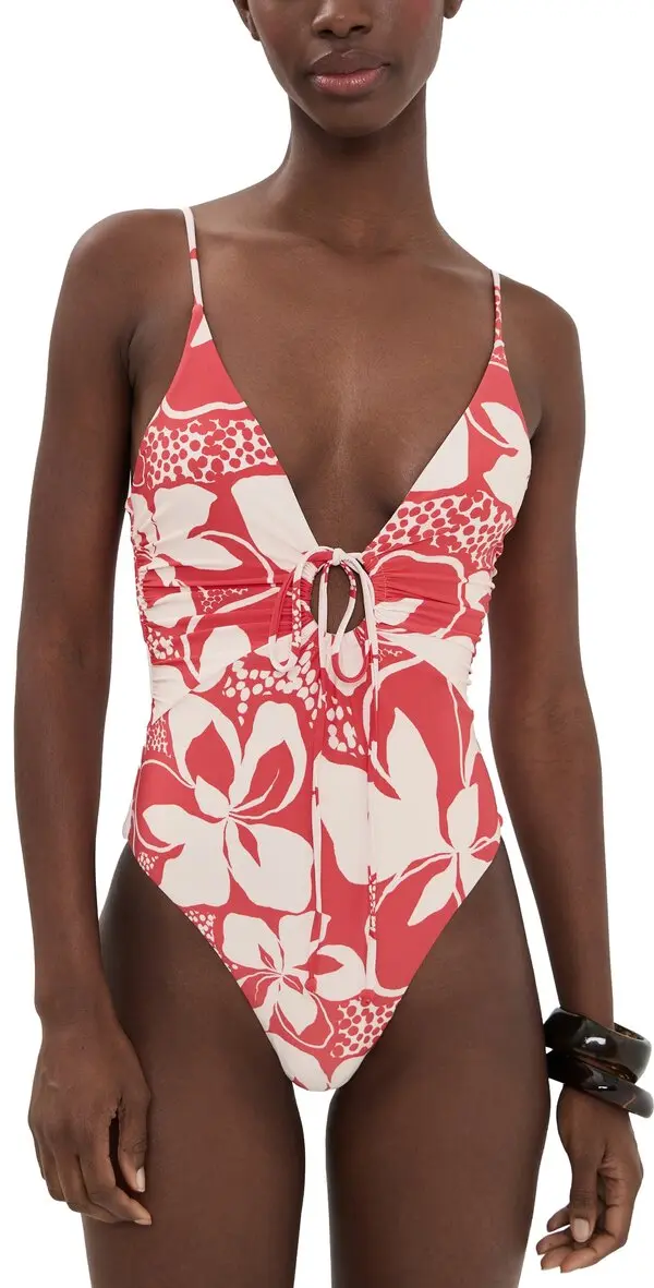 L*Space Piper Floral Print One Piece - Hibiscus Bloom