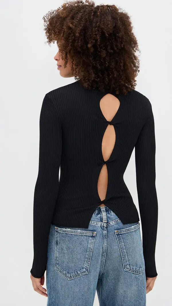LE BOP Adele Knit Top - Black