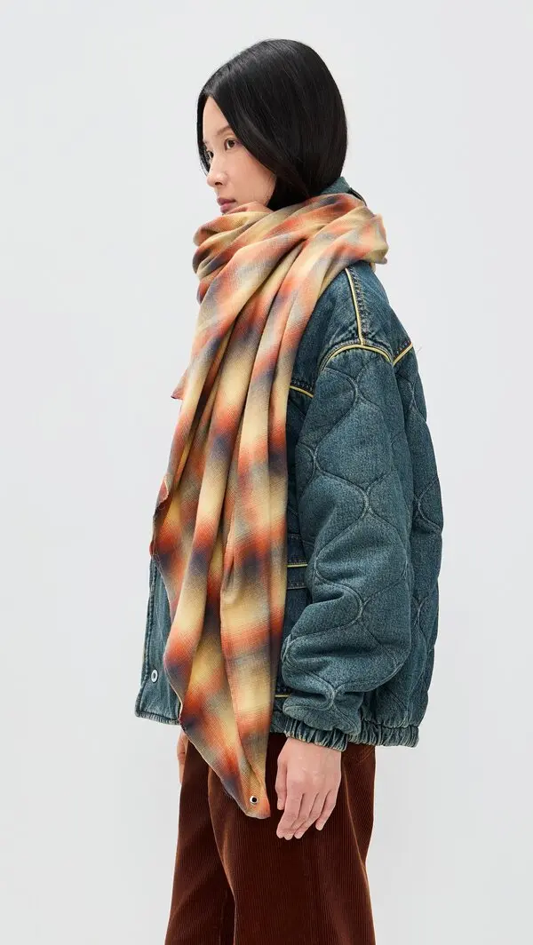 MARBELL Kate Denim Jacket With Scarf