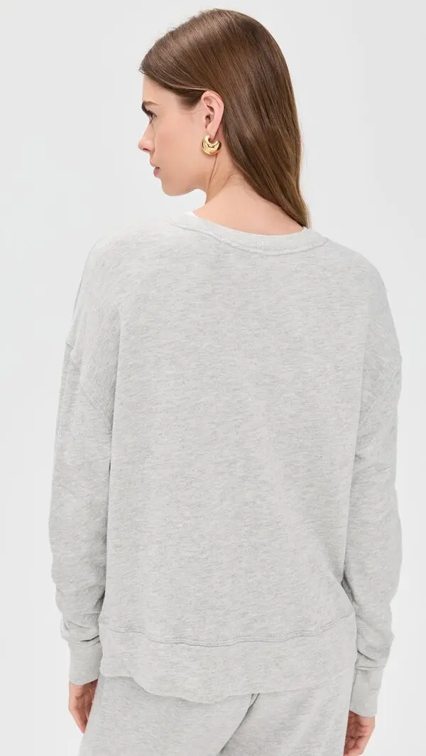 PERFECTWHITETEE Tyler French Terry Pullover Sweatshirt - Heather Grey