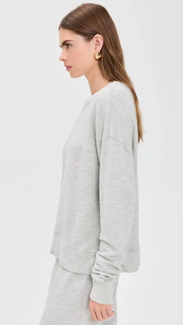 PERFECTWHITETEE Tyler French Terry Pullover Sweatshirt - Heather Grey