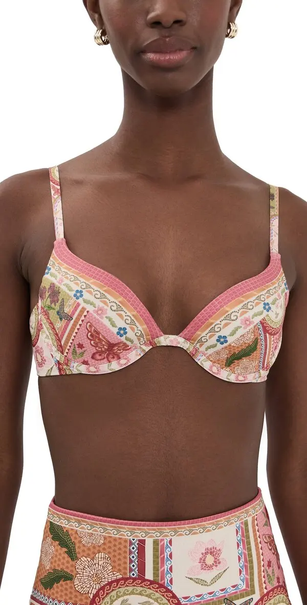 Agua Bendita Fiore Candelaria Underwire Bikini Top - Multicolor