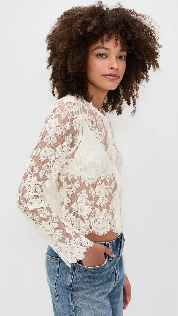 Astr The Label Antoinette Lace Top